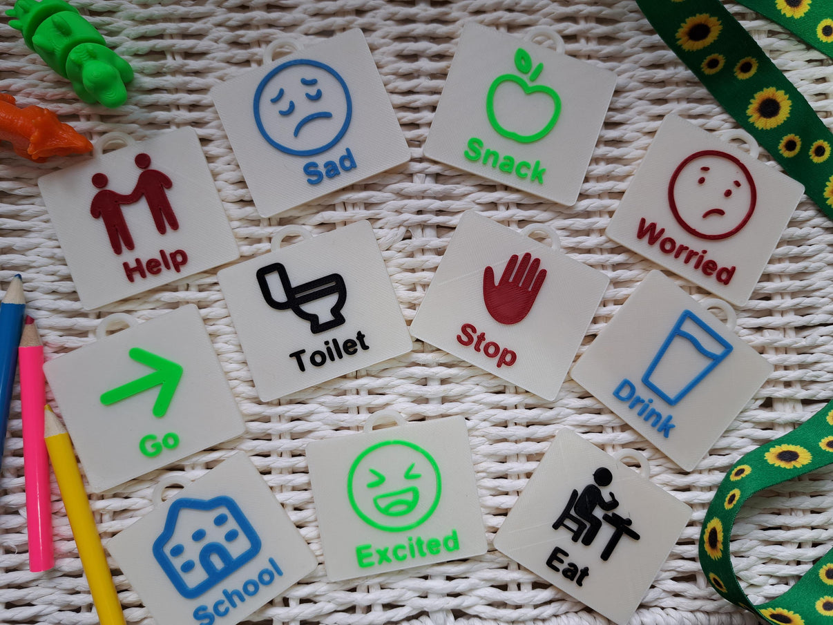 Build Your Own Communication Tag Set – Custom AAC Visual Support Tags ...