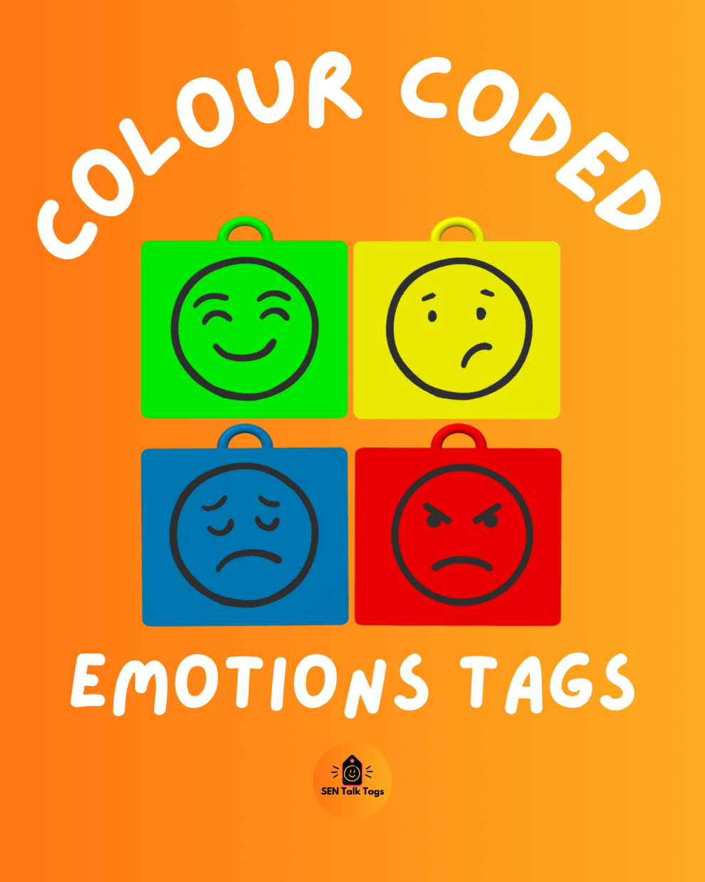 Colour Coded Emotions Tags – Visual Emotion Support (Set of 4) – SEN ...