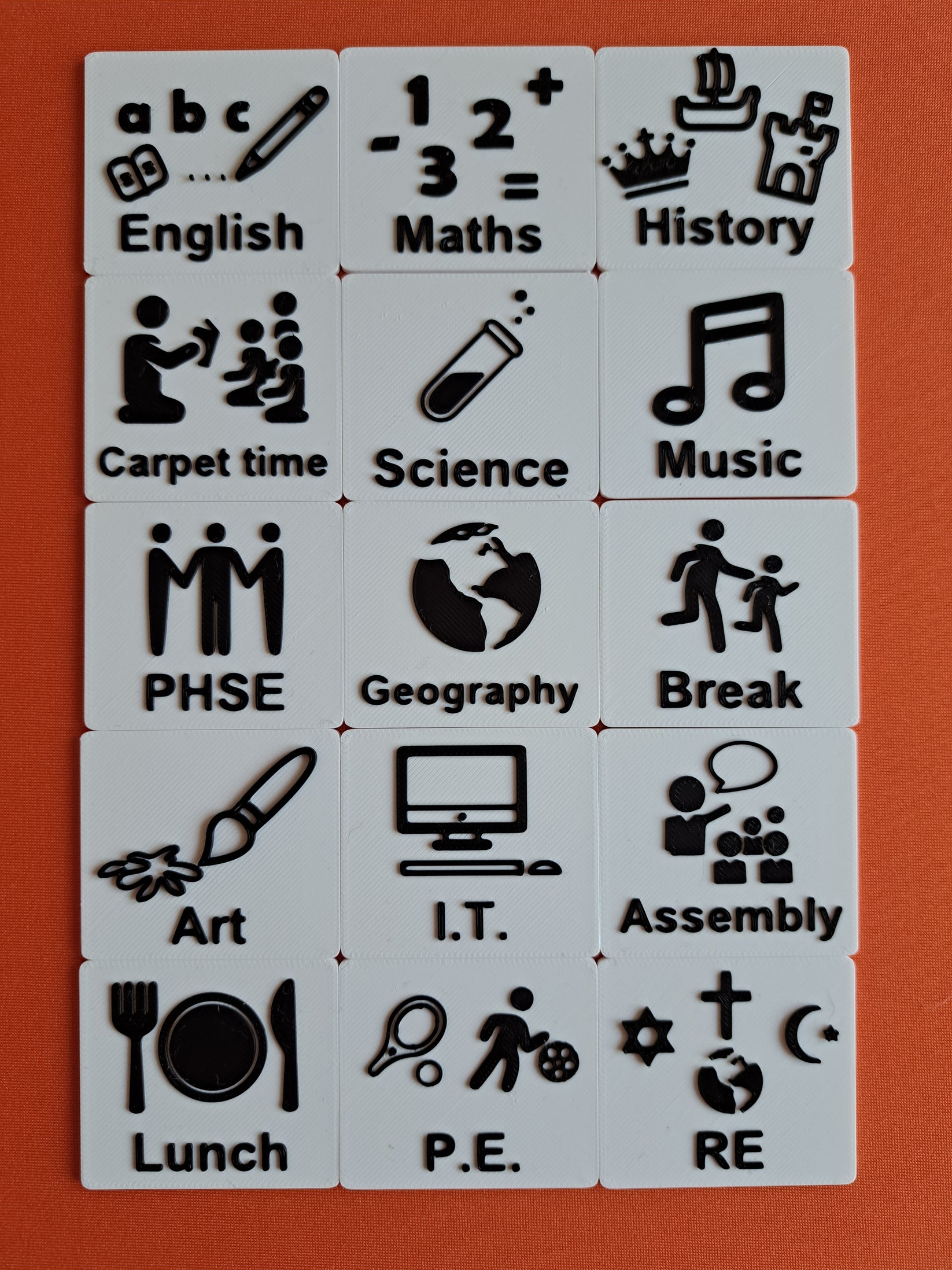School Timetable Tag Set - Visual Schedule Add-On Pack – SEN Talk Tags Ltd