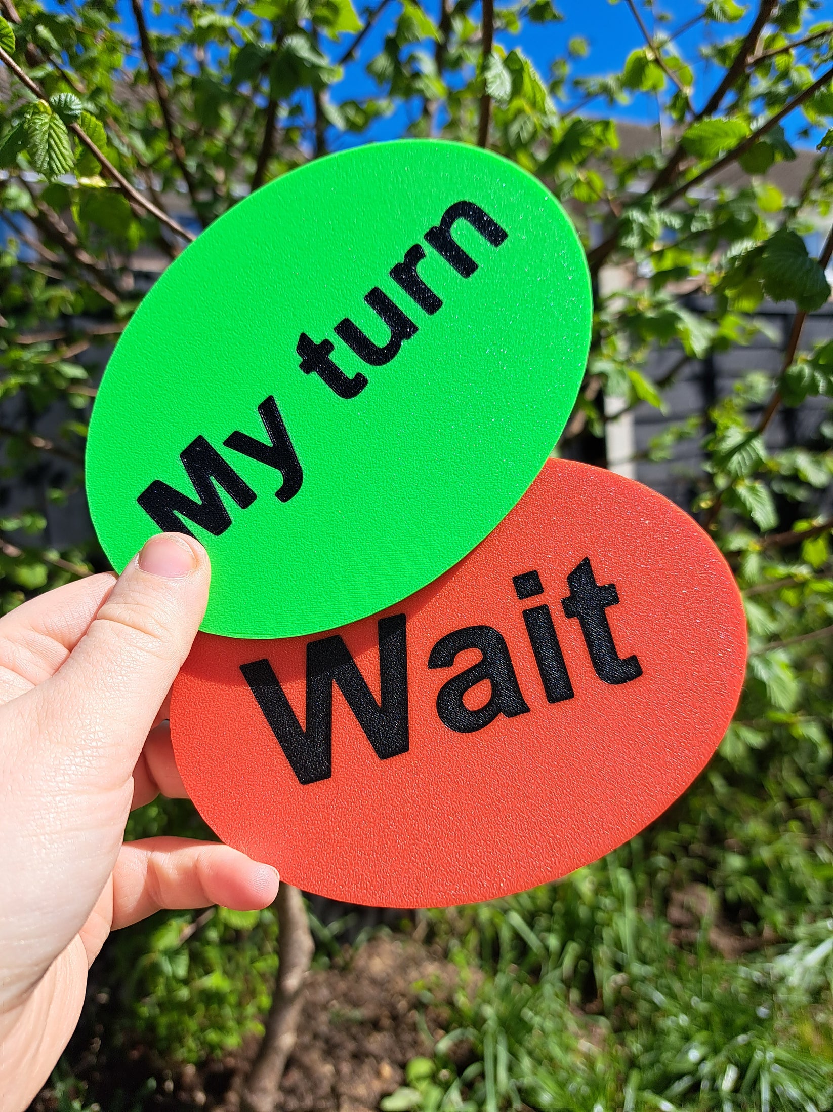 Wait and My Turn visual sign set – SEN Talk Tags Ltd